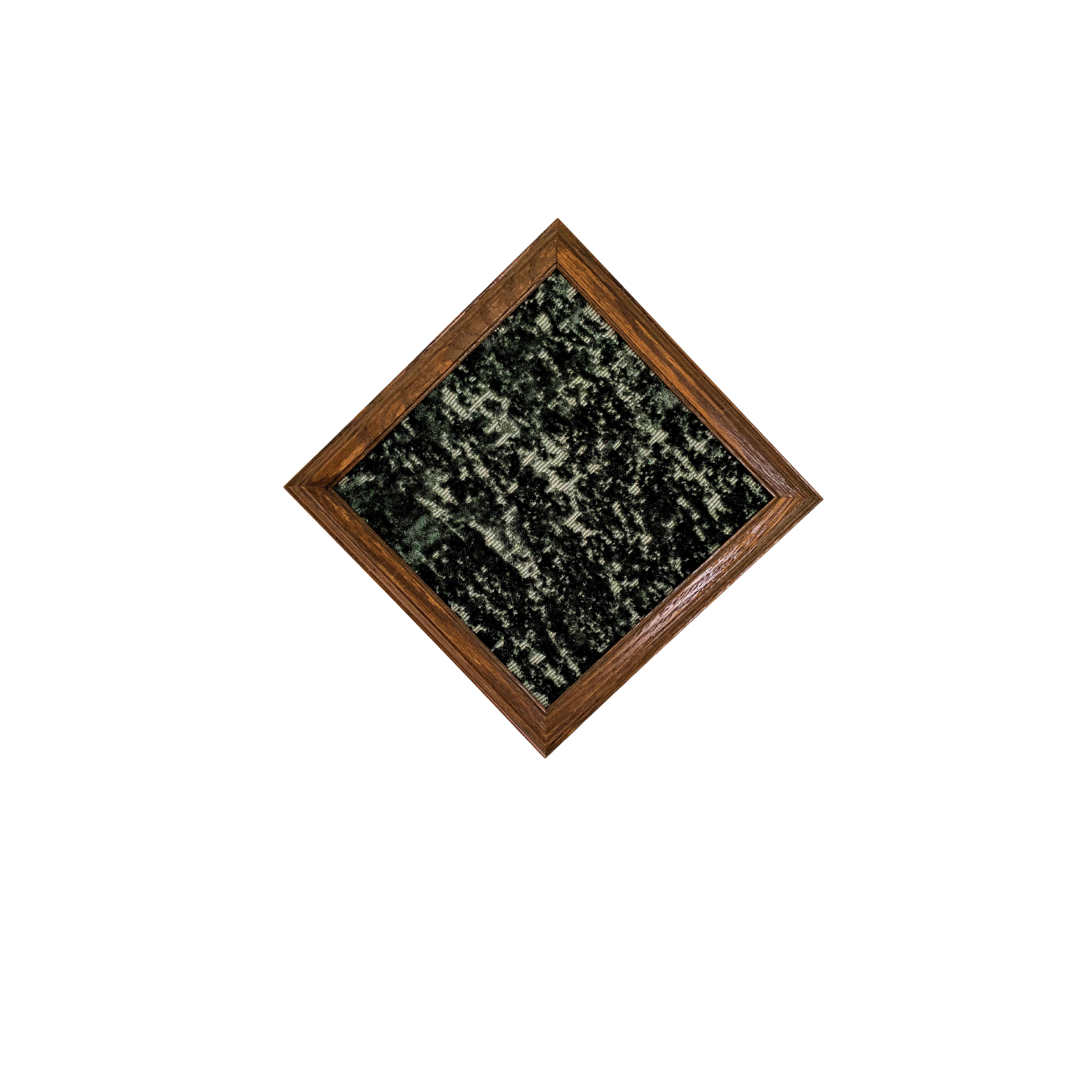 Small Diamond Shape Vintage Frame with Emerald Green Velvet Fabric ...